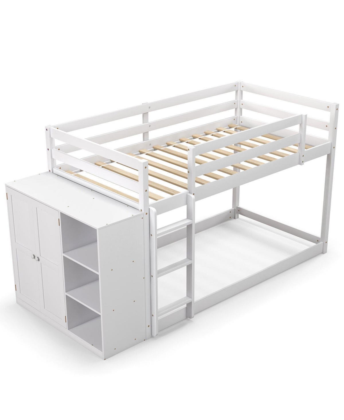 Click here for Twin Size Bunk Bed with Convertible Bookcase and L... prices