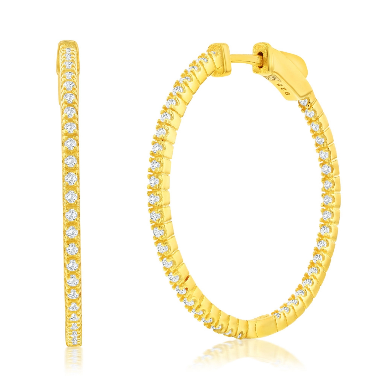 Click here for Suzy Levian Yellow Sterling Silver & White Cubic Z... prices