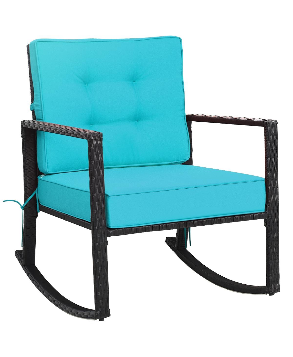 Click here for Sugift Patio Rattan Rocker Outdoor Glider Rocking... prices