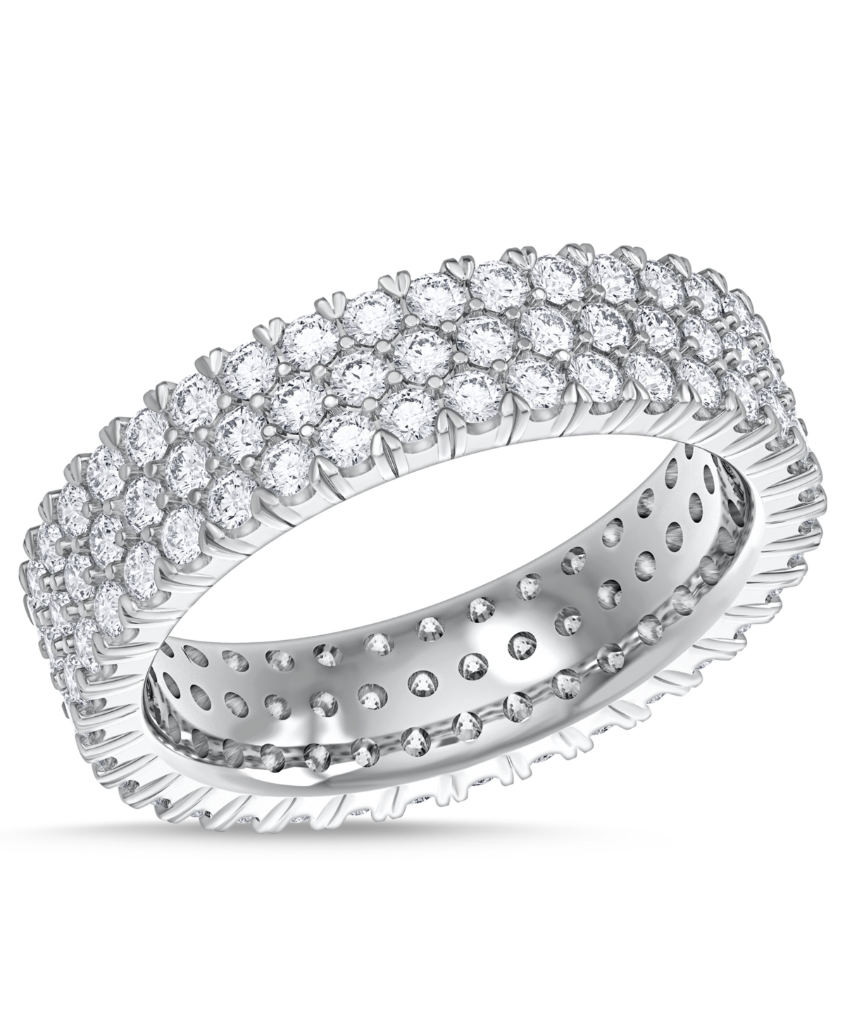Click here for Diamond Three-Row Eternity Band (2 ct. t.w.) in Pl... prices