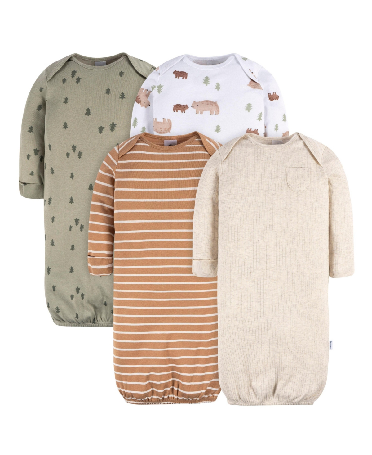 Click here for Gerber Baby Boys Gowns with Mitten Cuffs  4-Pack -... prices