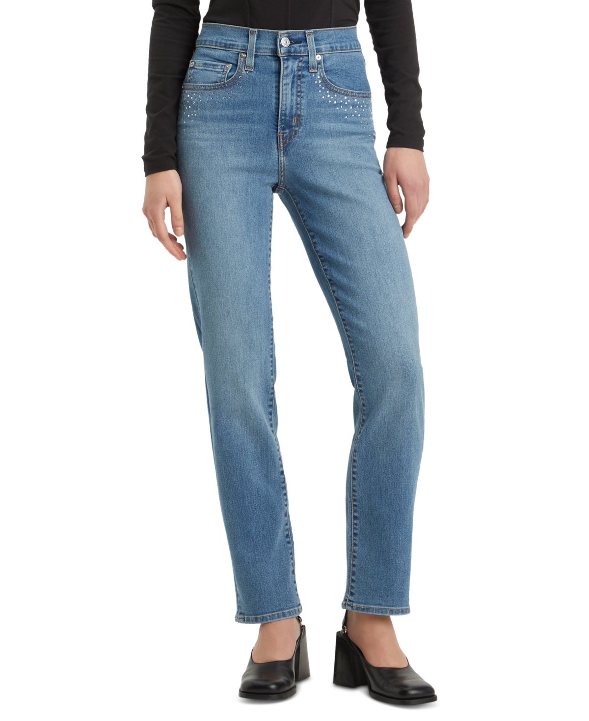 Click here for Levis Womens 724 Straight-Leg Jeans - Camp Denim prices