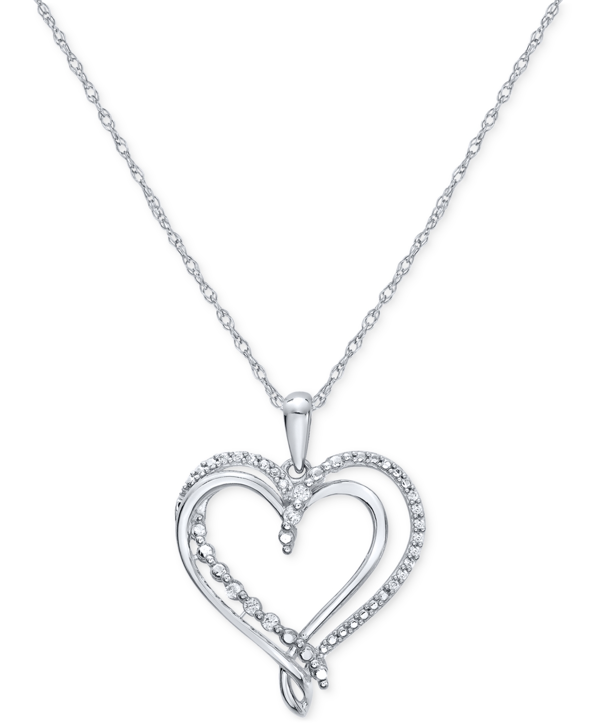 Click here for Diamond Heart 18 Pendant Necklace (1/10 ct. t.w.)... prices