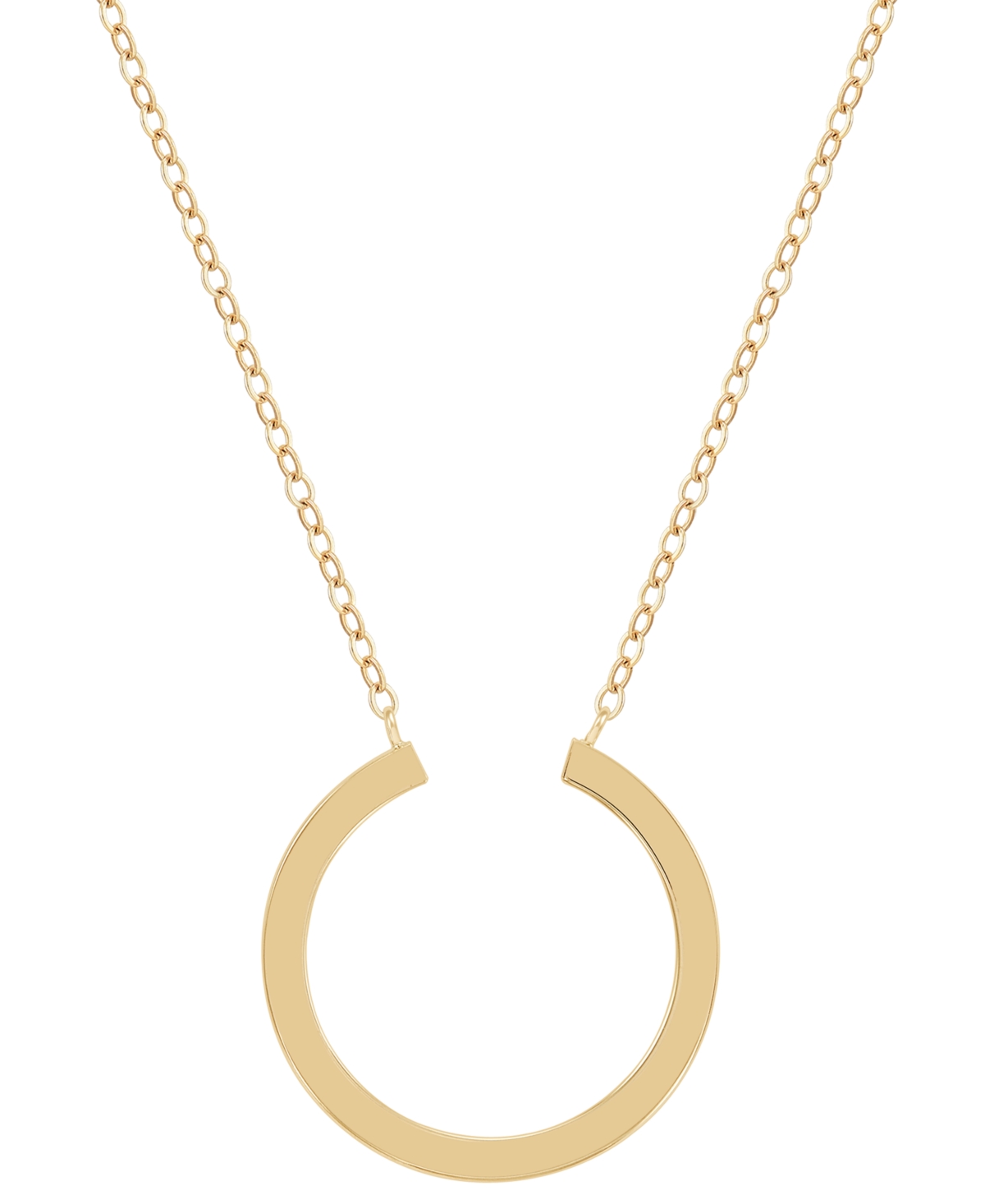 Click here for Polished Tube Horseshoe Inspired 18 Pendant Neckla... prices