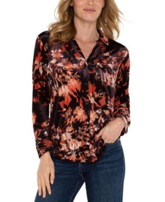 Liverpool Los Angeles Women's Long Sleeve Knit Top - Macy's