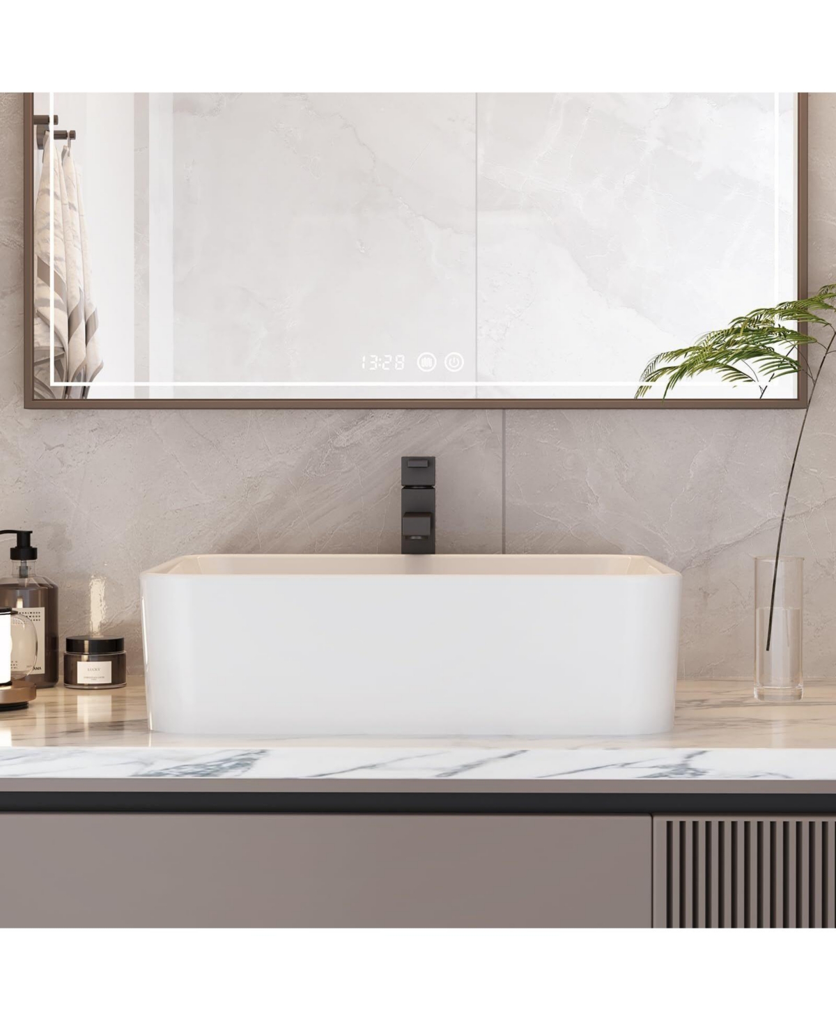 Click here for gaomon 22 x 16Vessel Sink White Undermount Bathroo... prices