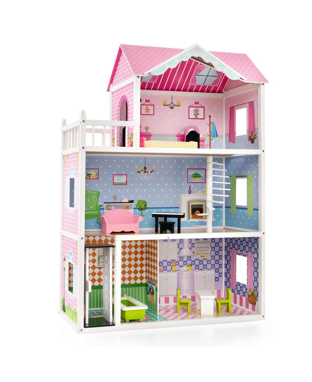 Click here for Hongge Wooden Dollhouse with Working Elevator and... prices