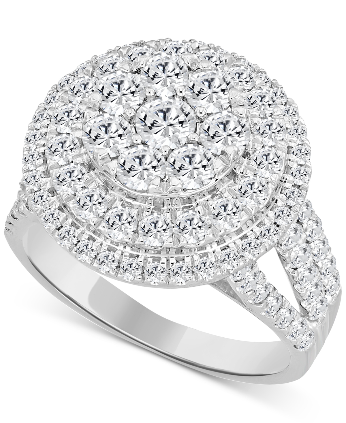 Click here for Diamond Concentric Circle Cluster Ring (2 ct. t.w.... prices