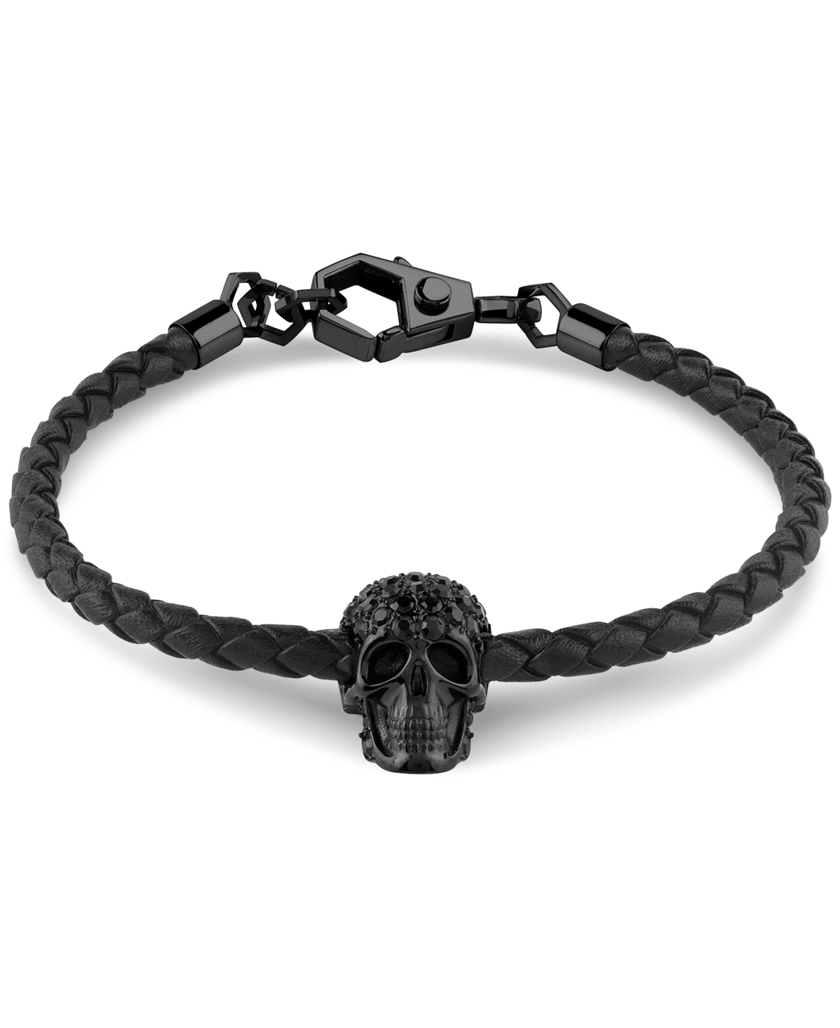 Click here for Philipp Plein Mens Elite Skull Black Leather Brace... prices
