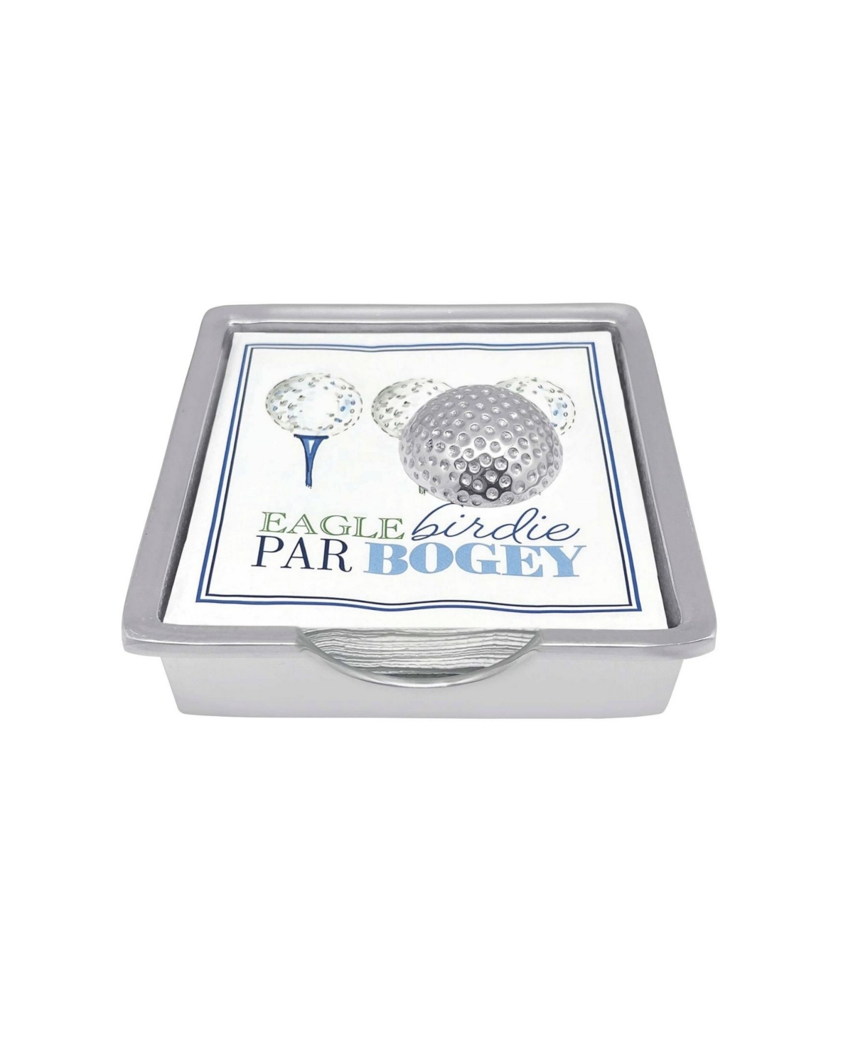 Click here for Mariposa Golf Ball Signature Napkin Box Set - Silv... prices