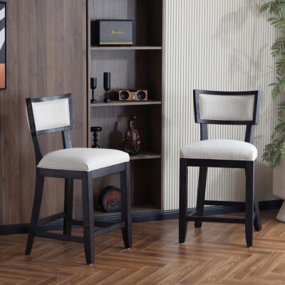 Streamdale Furniture Sturdy Rubber Wood Counter Stools With Ergonomic ...