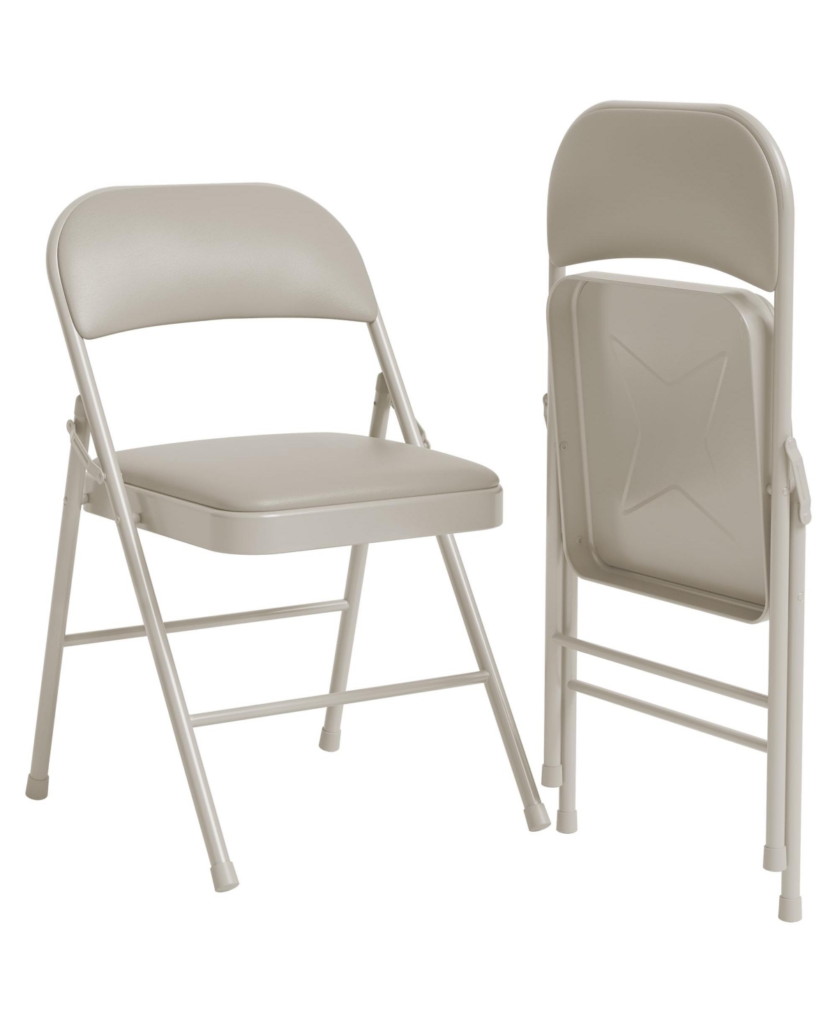 Click here for gaomon 2 Pack Grey Folding Chairs with Padded Cush... prices
