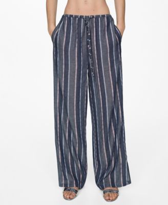 Mango Women's Straight Striped Pants - Macy's