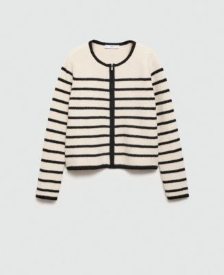 Mango Women's Striped Knitted Jacket - Macy's