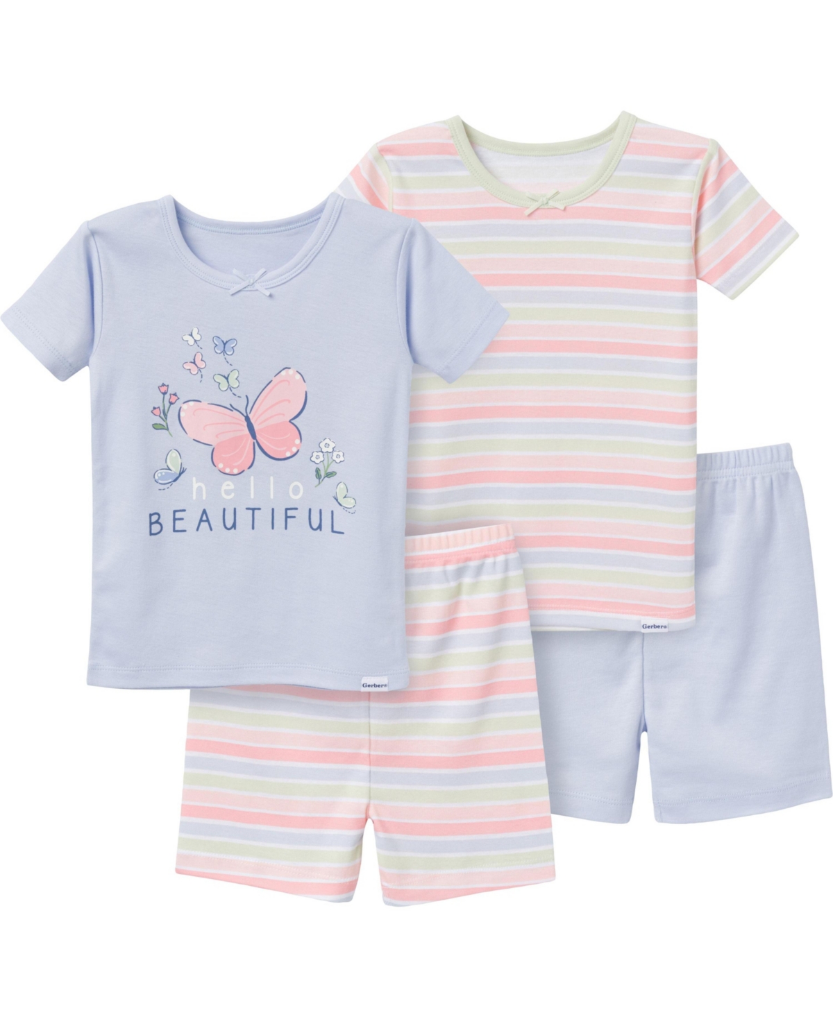 Click here for Gerber Toddler Girls Short Pajamas Set  4 Piece -... prices