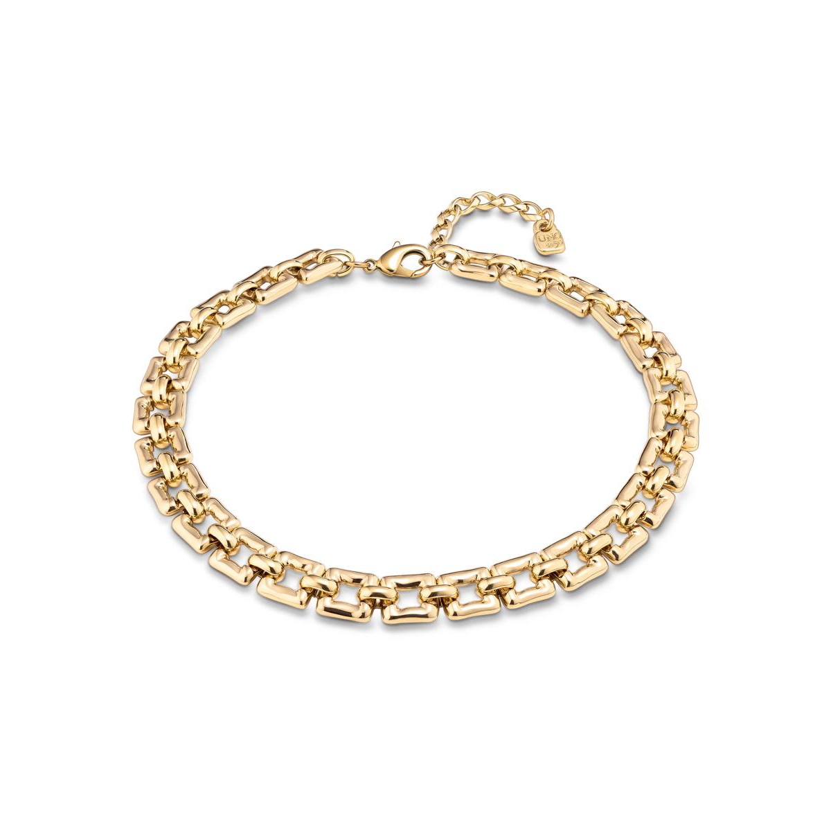 Click here for UNOde50 Golden Short Squared Link Necklace - Gold prices