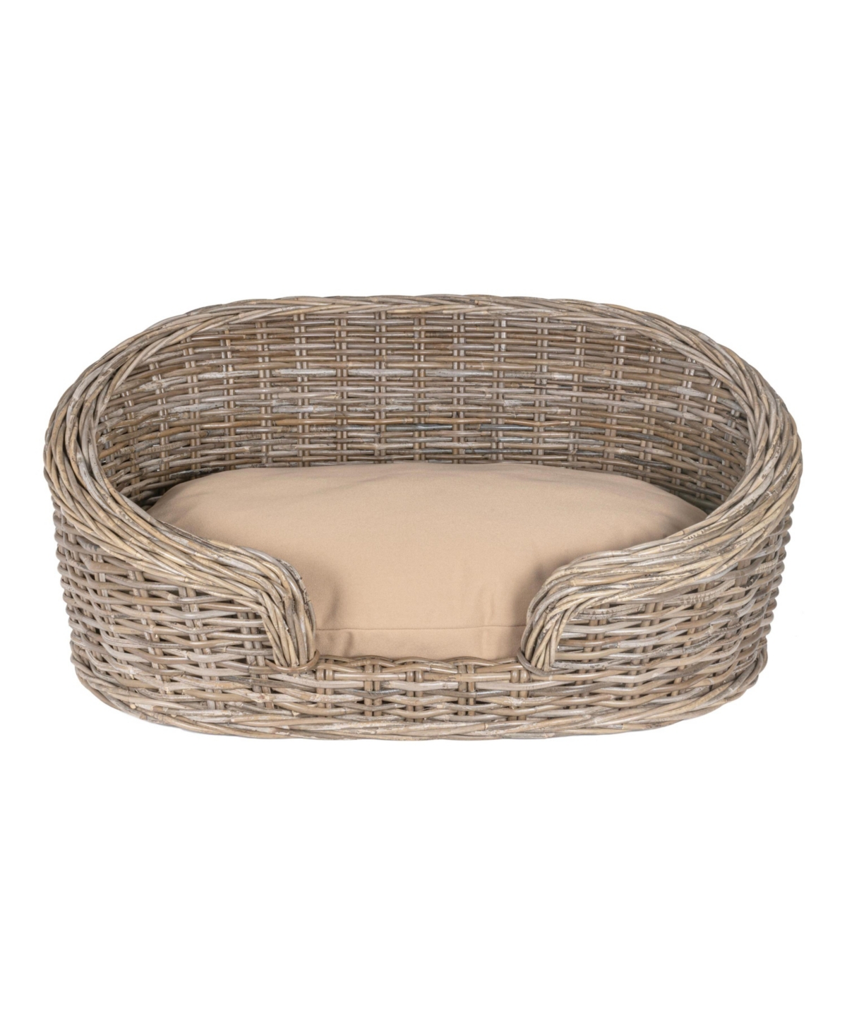 Click here for Curvy Classic Handwoven Rattan Pet Bed with Machin... prices