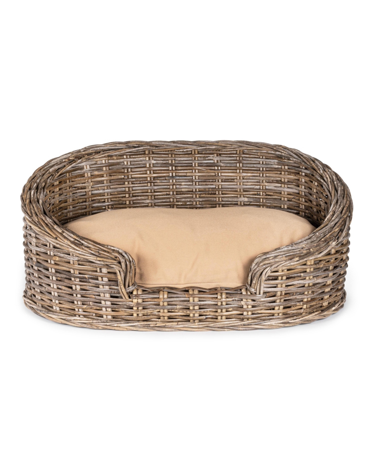 Click here for Curvy Classic Handwoven Rattan Pet Bed with Machin... prices