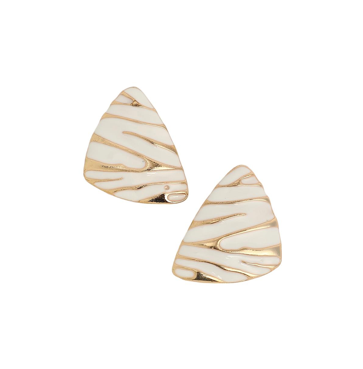 Click here for Sohi Womens The Trinity Stud Earrings - White prices