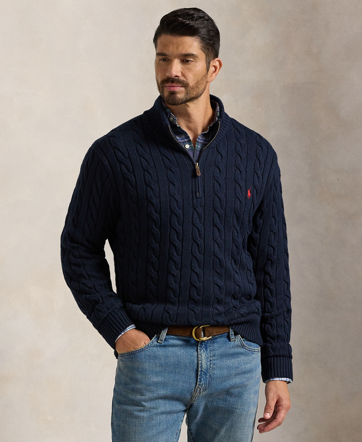 Click here for Polo Ralph Lauren Mens Big & Tall Cable-Knit Cotto... prices