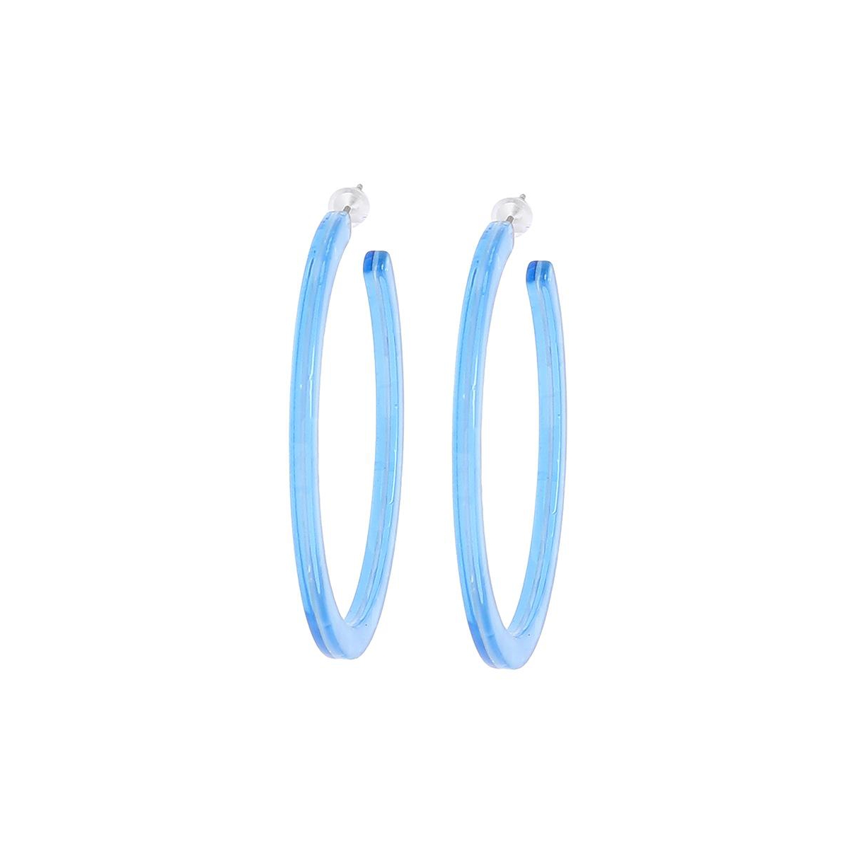 Click here for Sohi Womens The Paradiso Hoop Earrings - Blue prices