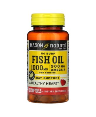 Mason Natural Fish Oil 1000 Mg No Burp Softgel, By Mason Vitamins - 90 ...