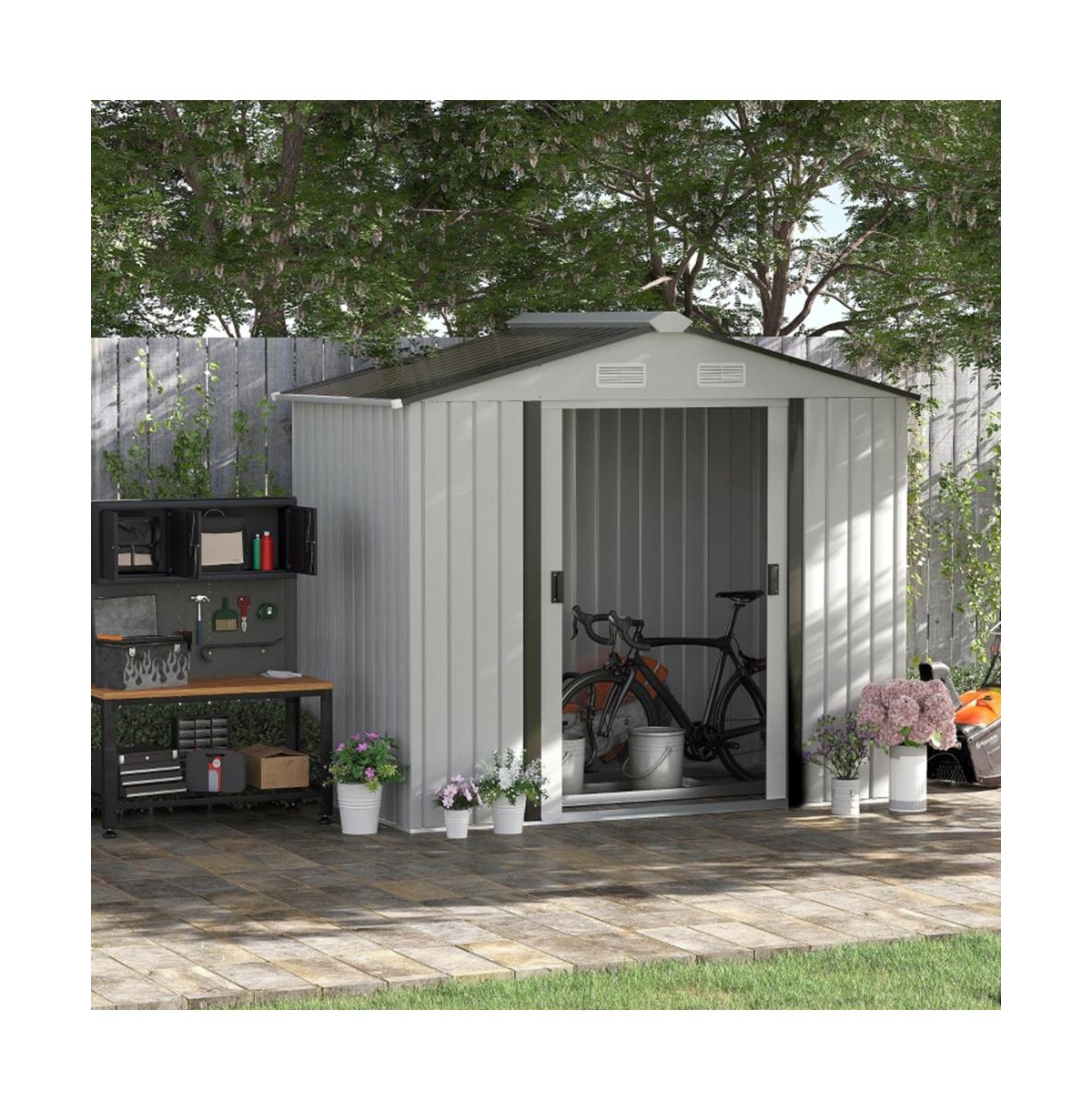 Click here for Slickblue Durable Steel Storage Shed for Garden To... prices