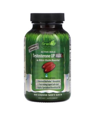Irwin Naturals Active-Male Testosterone Up Max 3 + Nitric Oxide Booster ...