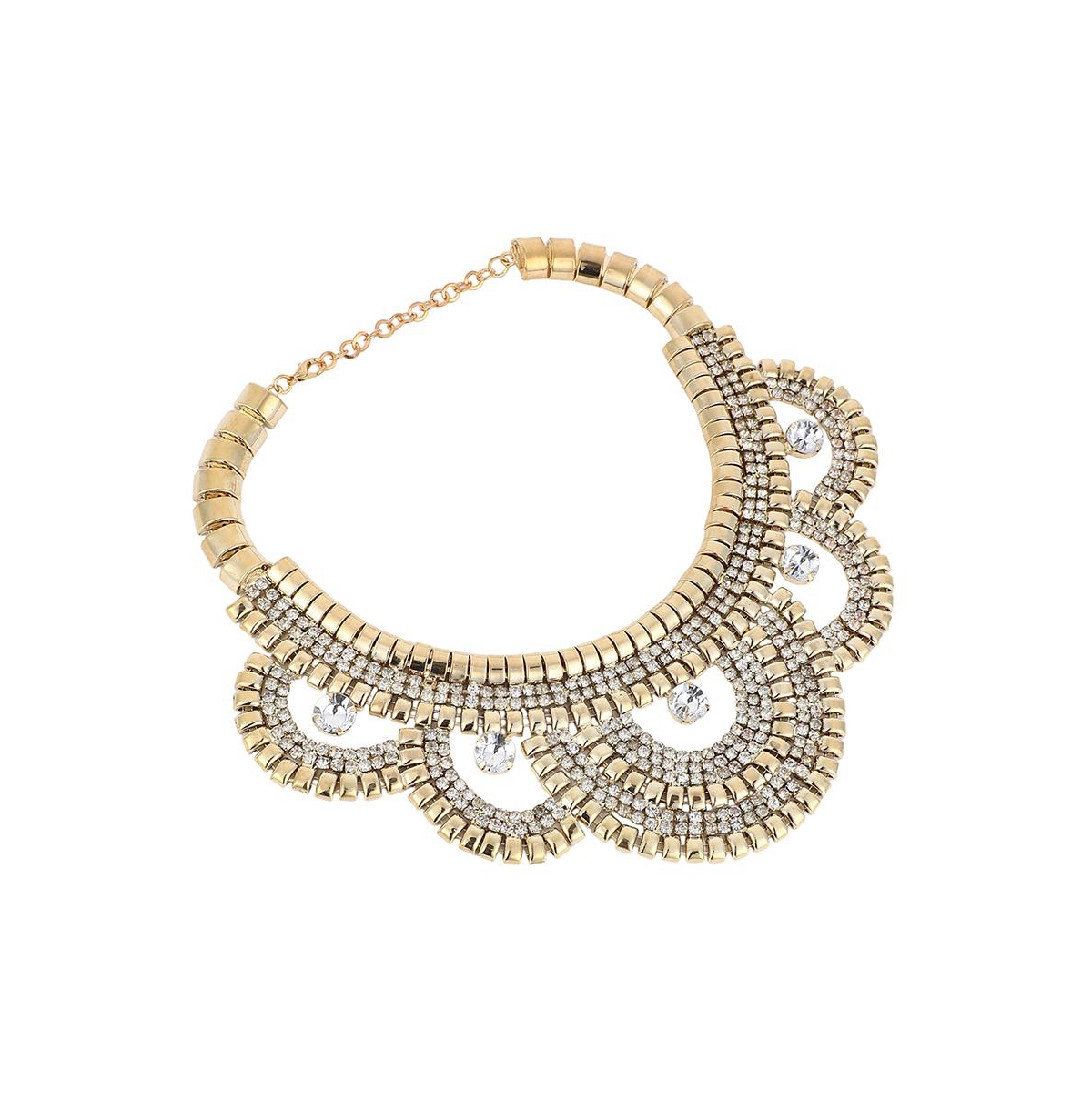 Click here for Sohi Womens The Corona Statement Necklace - Silver prices