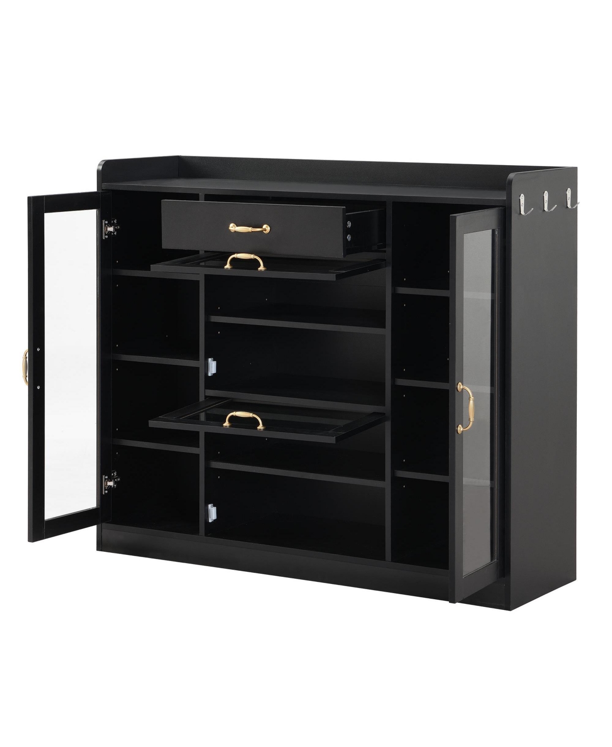Click here for Slickblue Modernist Side Cabinet with 4 Glass Door... prices