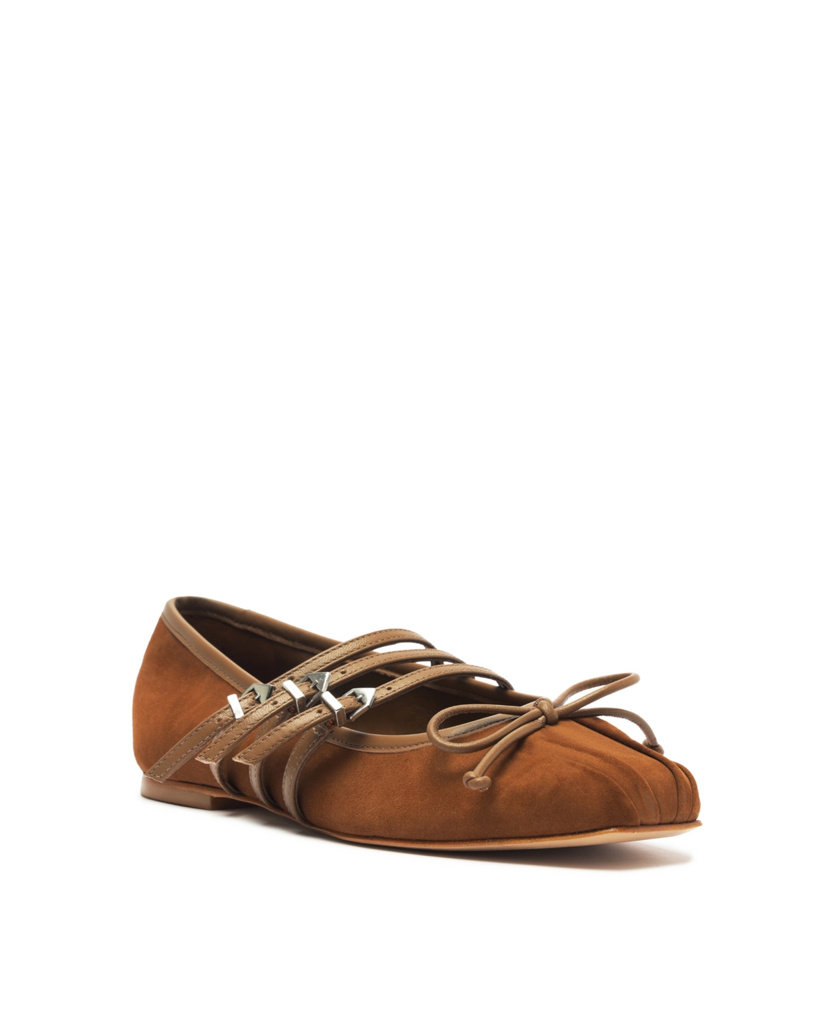 Click here for Schutz Womens Arissa Strappy Ballet Flats - Brown prices