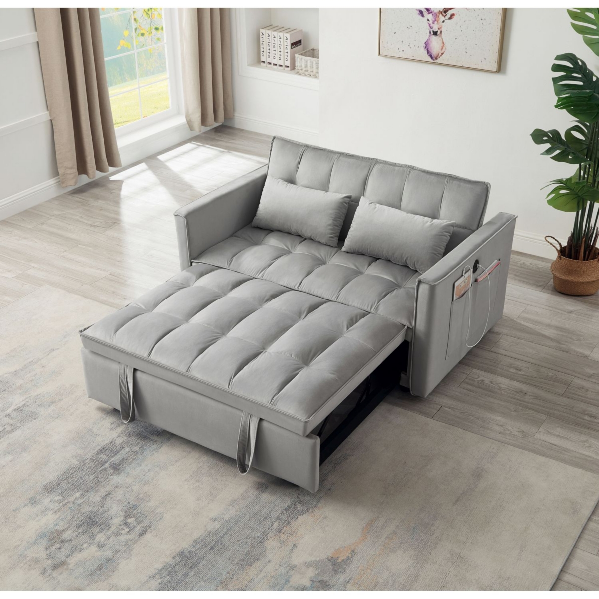 Click here for Streamdale 3-in-1 Sleeper Sofa with Usb Port - Lig... prices