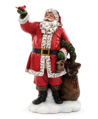 Napco Santa Holding Cardinal Figurine - Macy's
