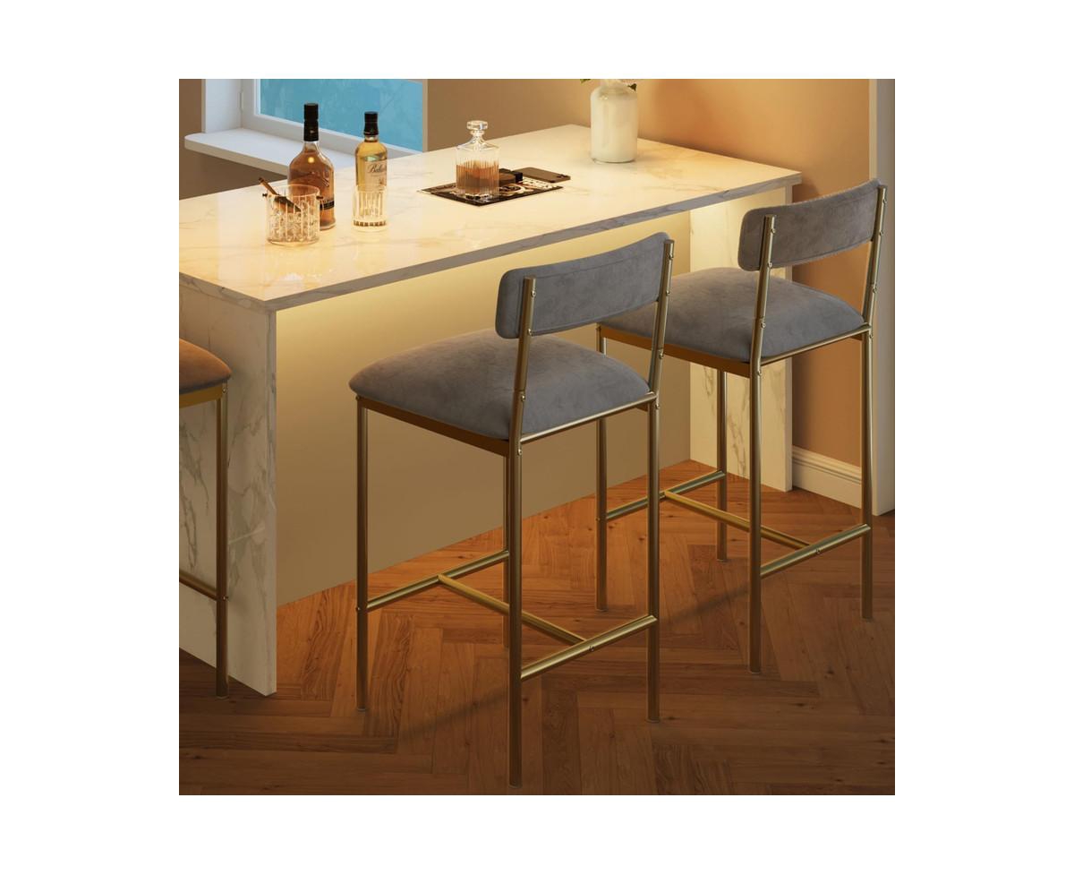 Click here for gaomon Bar Stools Set of 2  Kitchen Bar Stools wit... prices
