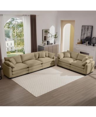 Streamdale Furniture Modern Fabric Living Room Sofa Two Piece Set, Two ...