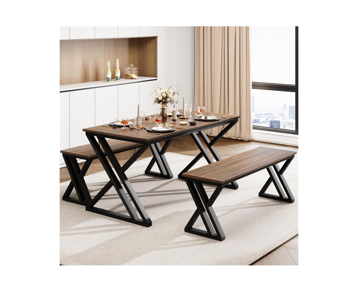 Click here for gaomon 55 Dining Table Bench Set for 4-6  Kitchen... prices