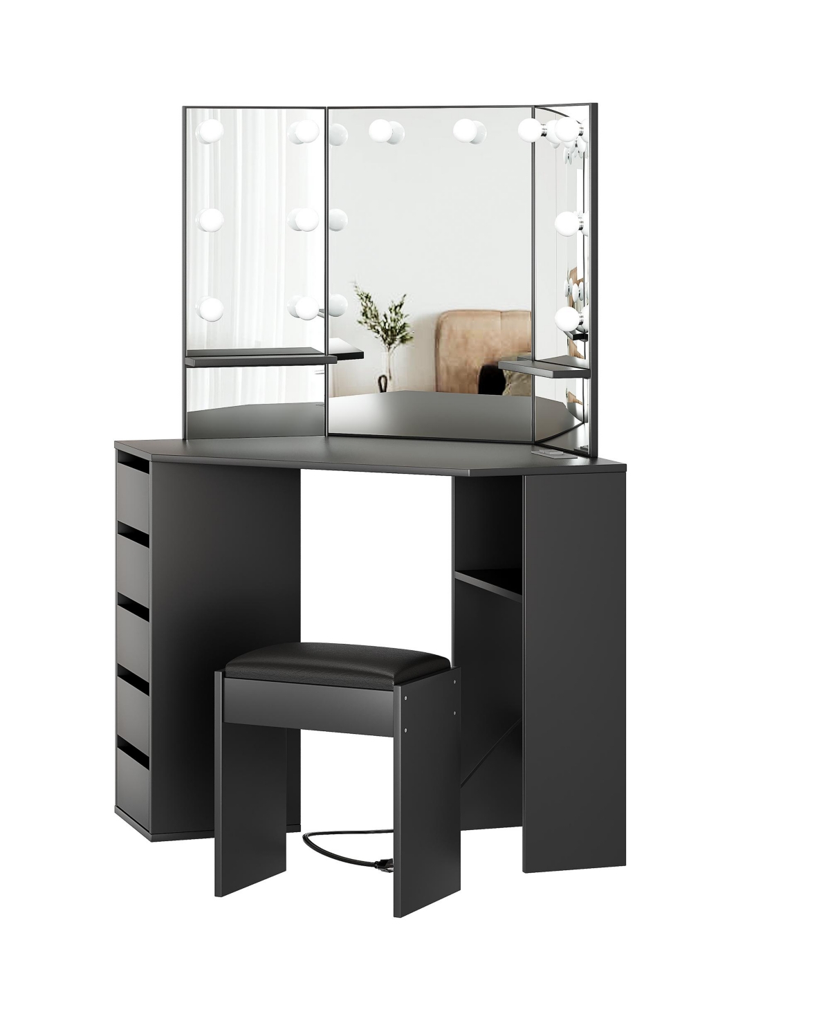 Click here for gaomon Table with Mirror Lamp Dressing Table with... prices