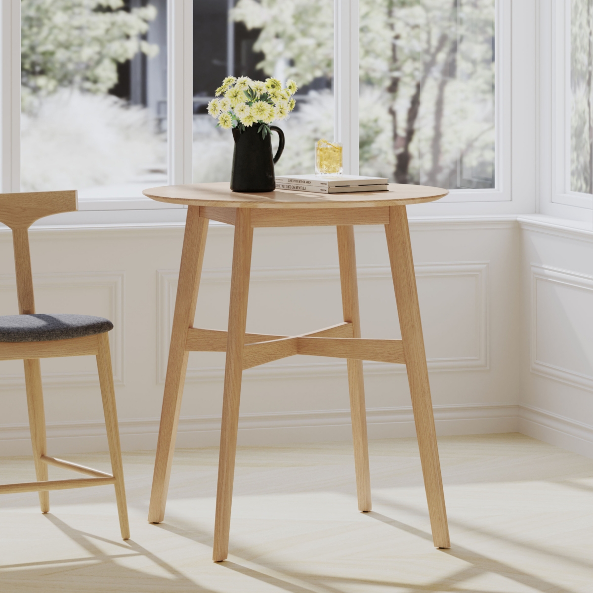 Click here for Streamdale Natural Oak Counter Height Round Dining... prices