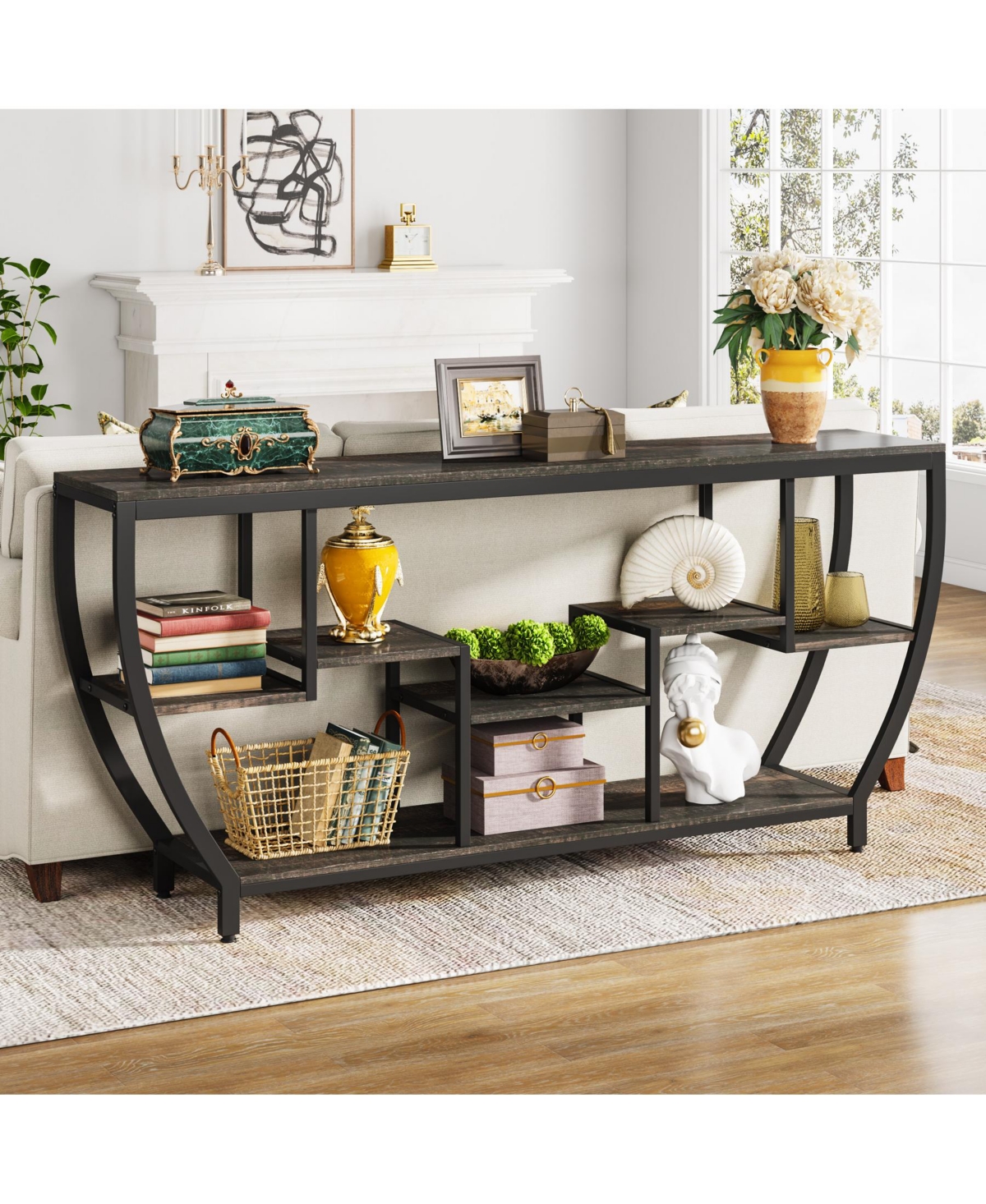 Click here for Tribesigns Rustic Console Table with Storage and S... prices