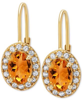 Macy's Genuine Citrine (1-3/4 ct. t.w.) & Lab Grown White Sapphire (2 ...