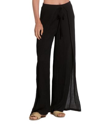 Elan Women's Wrap Wide-Leg Drawstring Pants - Macy's