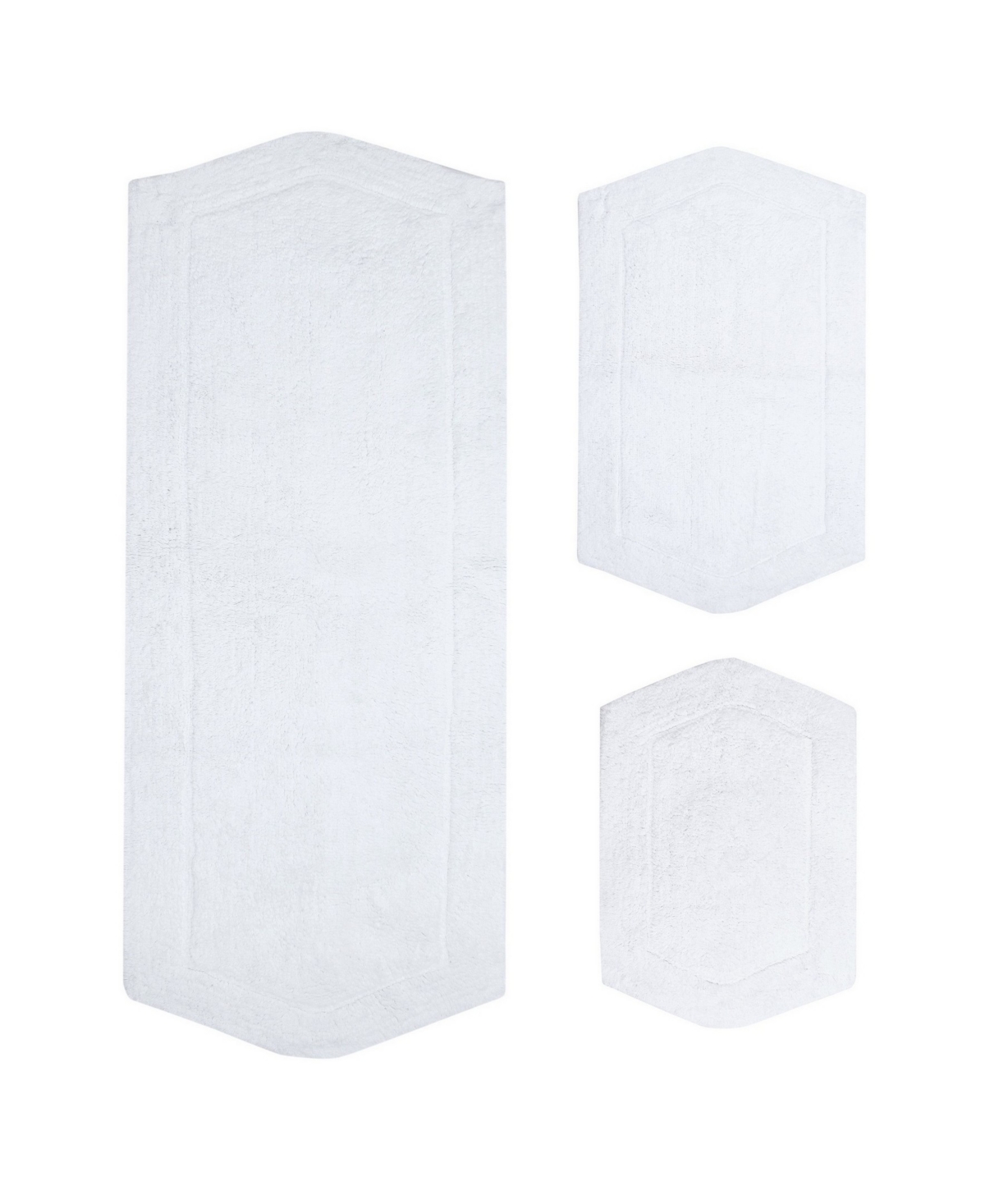 Click here for Home Weavers Waterford 3-Pc. Bath Rug Set - White prices