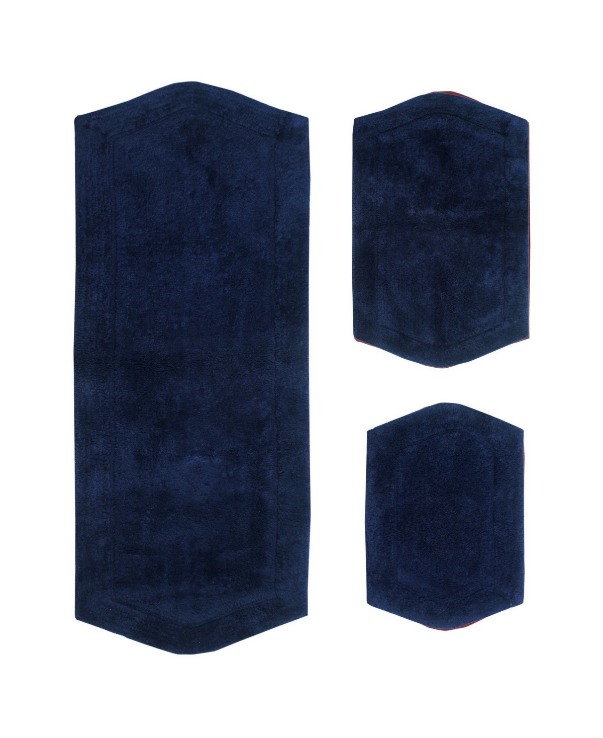 Click here for Home Weavers Waterford 3-Pc. Bath Rug Set - Navy B... prices