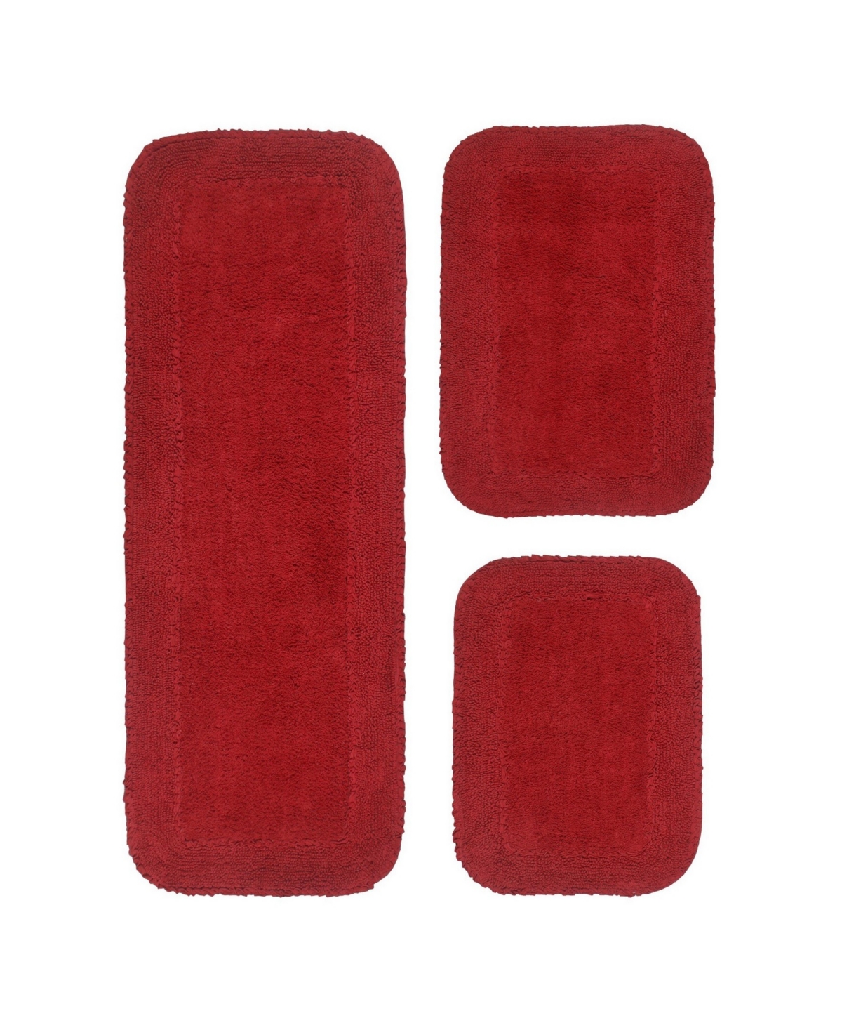 Click here for Home Weavers Radiant 3-Pc. Bath Rug Set - Red prices