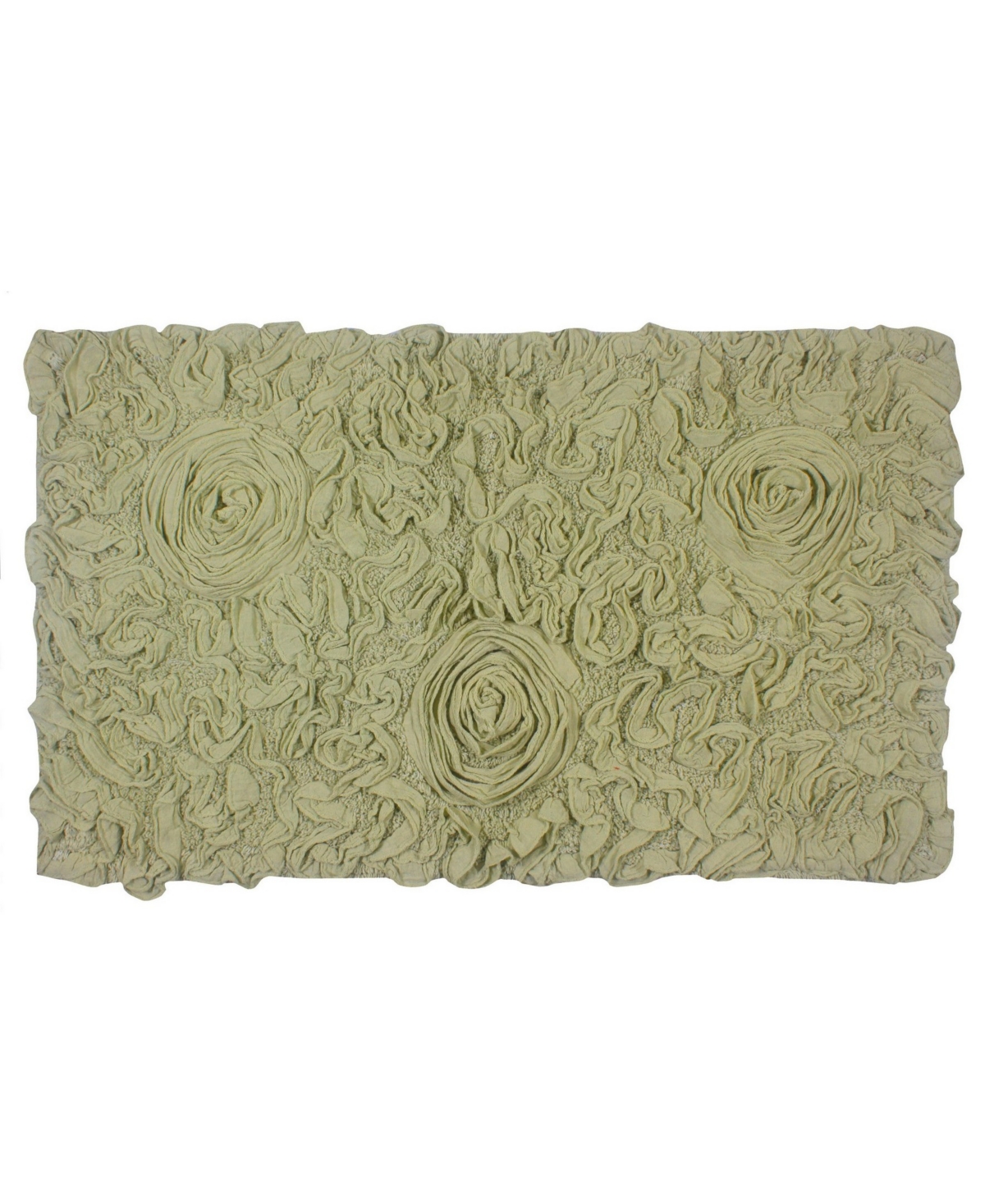 Click here for Home Weavers Bell Flower Bath Rug  21 x 34 - Green prices