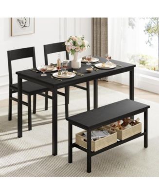 gaomon Dining Table Set for 4, Modern Kitchen Table with Bench and ...