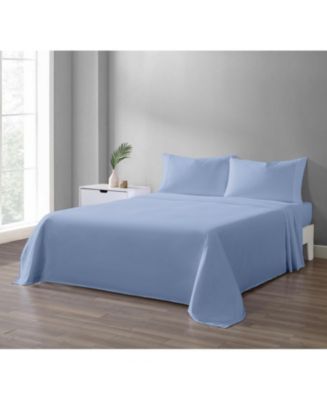 Micropuff Twin Size Flat Sheet Only (66 x 96) - Dark Gray - Macy's