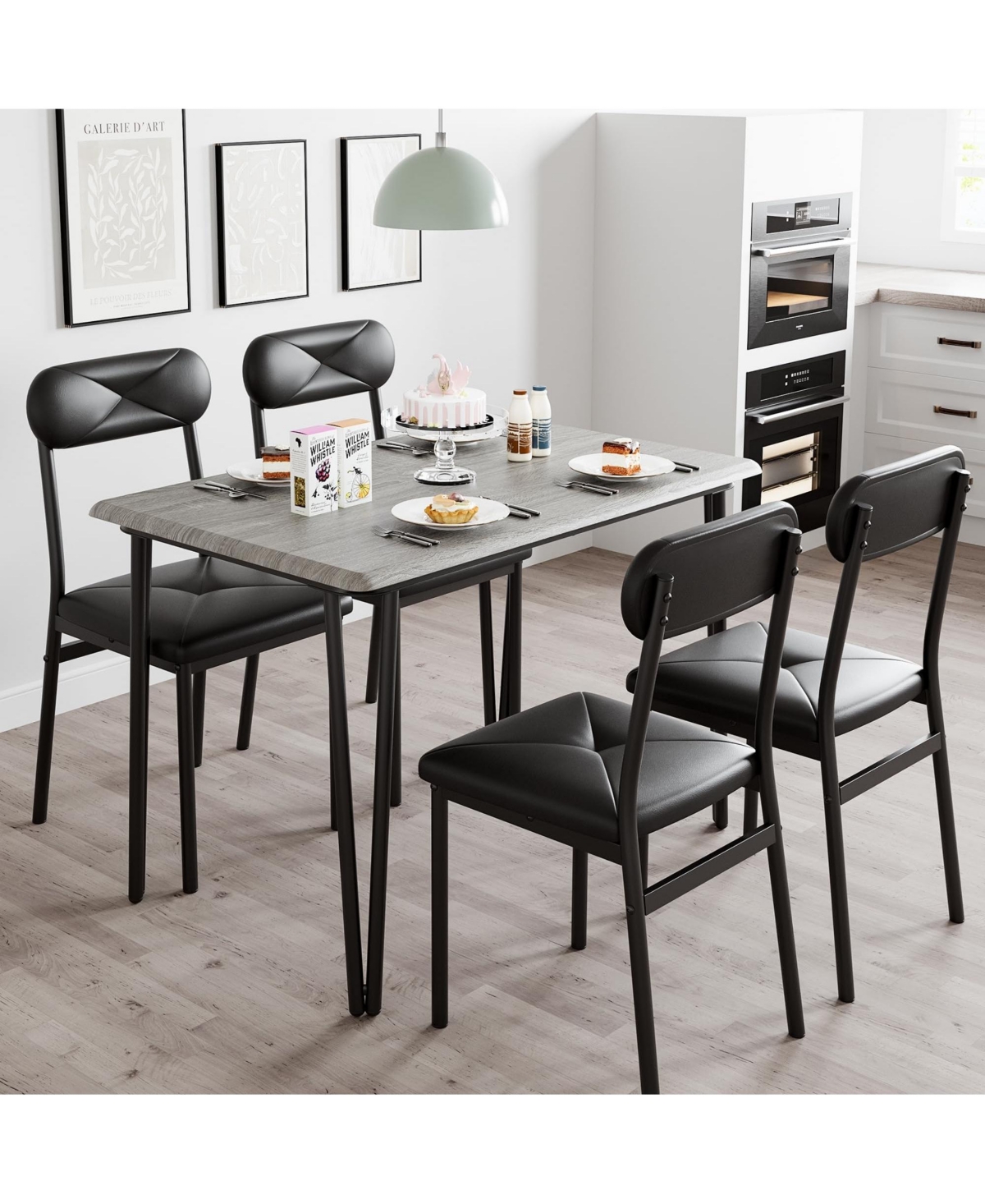 Click here for gaomon 5 - Piece Dining Set - Grey prices