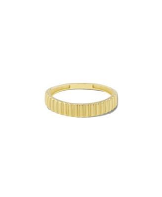 The Lovery Gold Ribbed Ring 14K Gold - Macy's