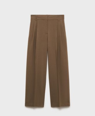 Mango Women's Chalk-Stripe Pants - Macy's